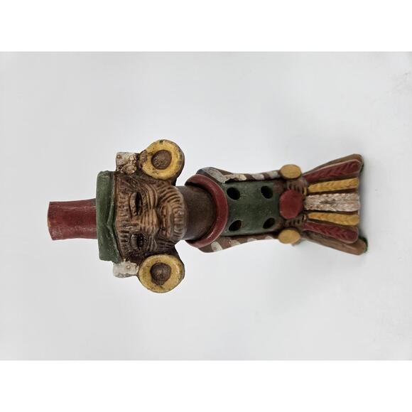 Art | Vintage Clay Ocarina Whistle Folk Art Figure Aztec Mayan Style ...